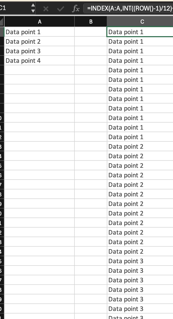 Excel Tip of the Week: Repeat Values Every X Rows Automatically - Ledet ...